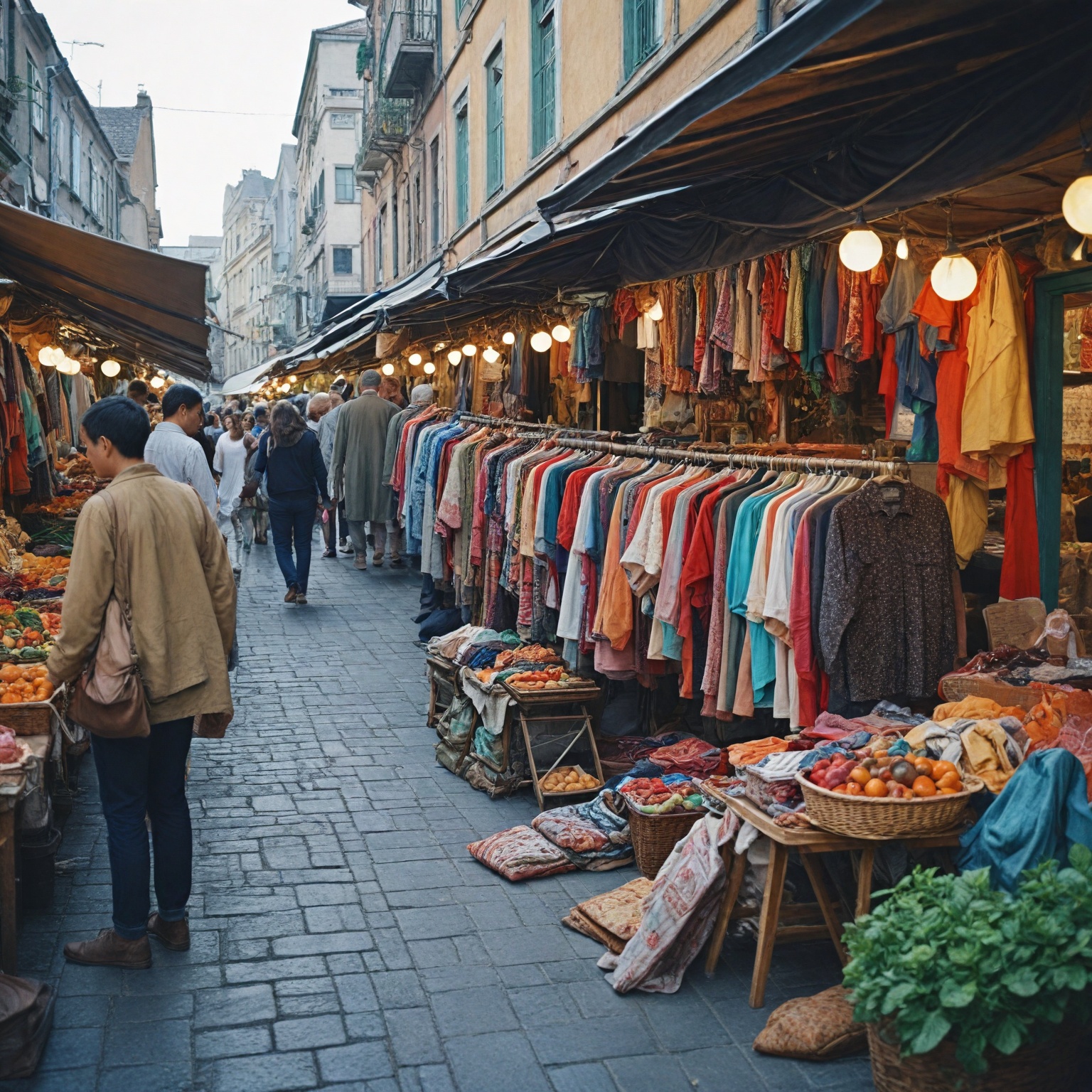 Découvrez le stand de vêtements artisanaux de la marque Rose au marché